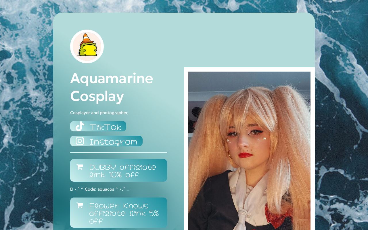 Aquamarine Cosplay's Carrd